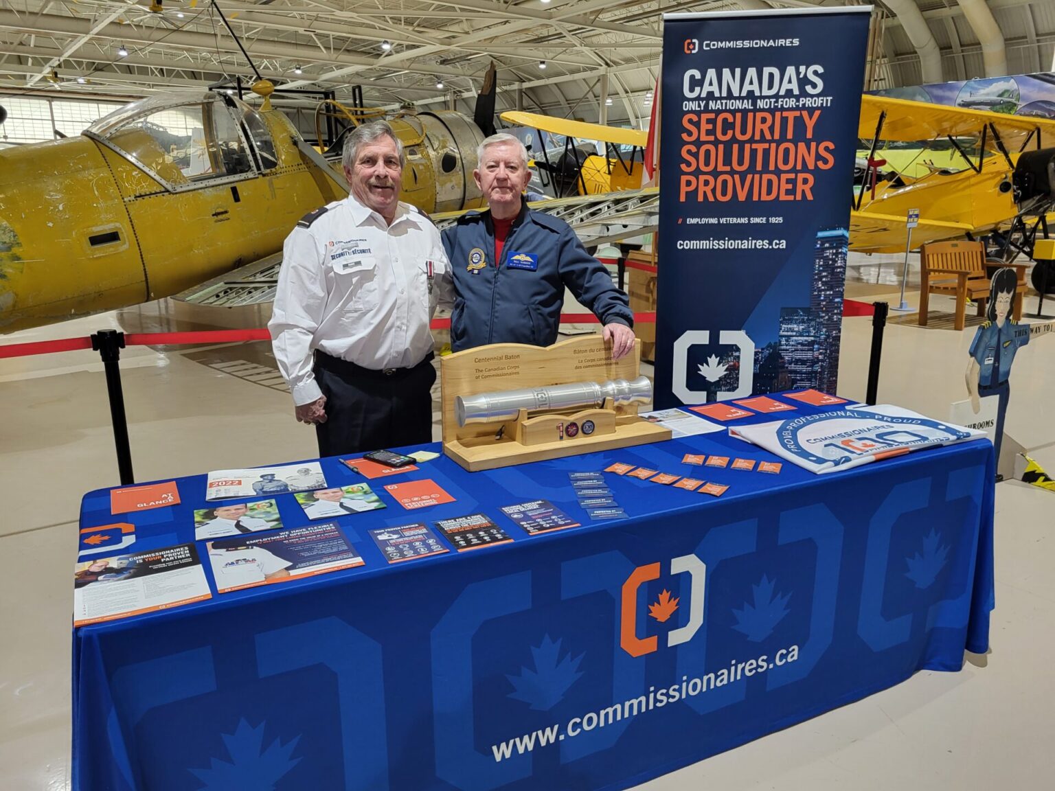 The Centennial Baton and Flag at Commissionaires Hamilton – Commissionaires
