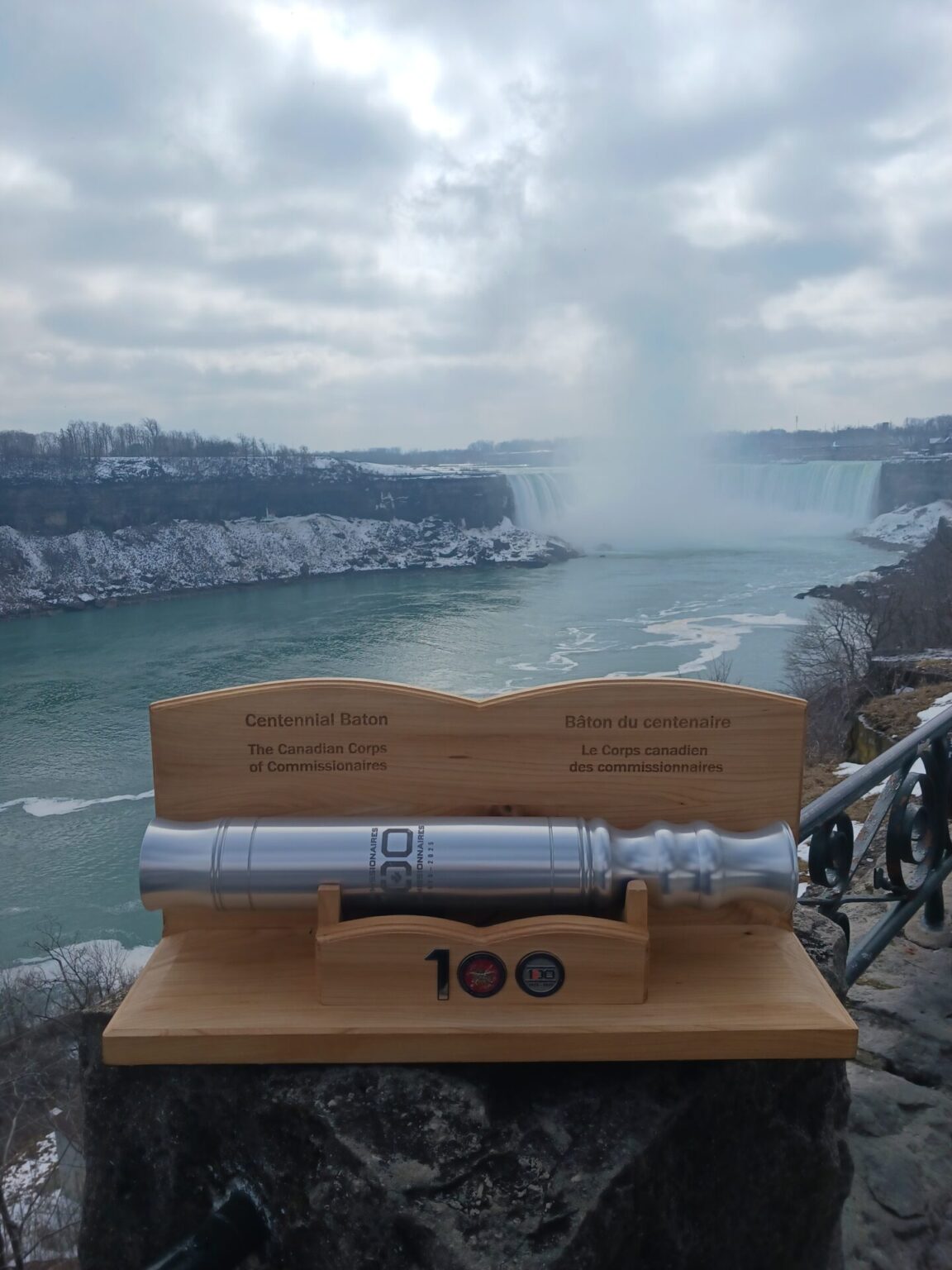 The Centennial Baton and Flag at Commissionaires Hamilton – Commissionaires