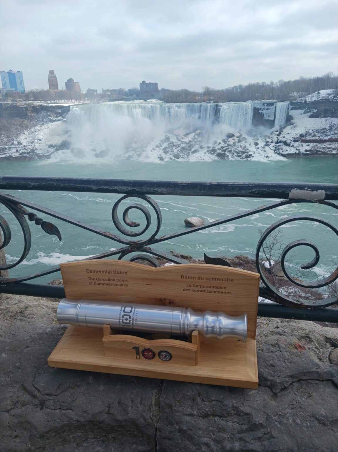 The Centennial Baton and Flag at Commissionaires Hamilton – Commissionaires